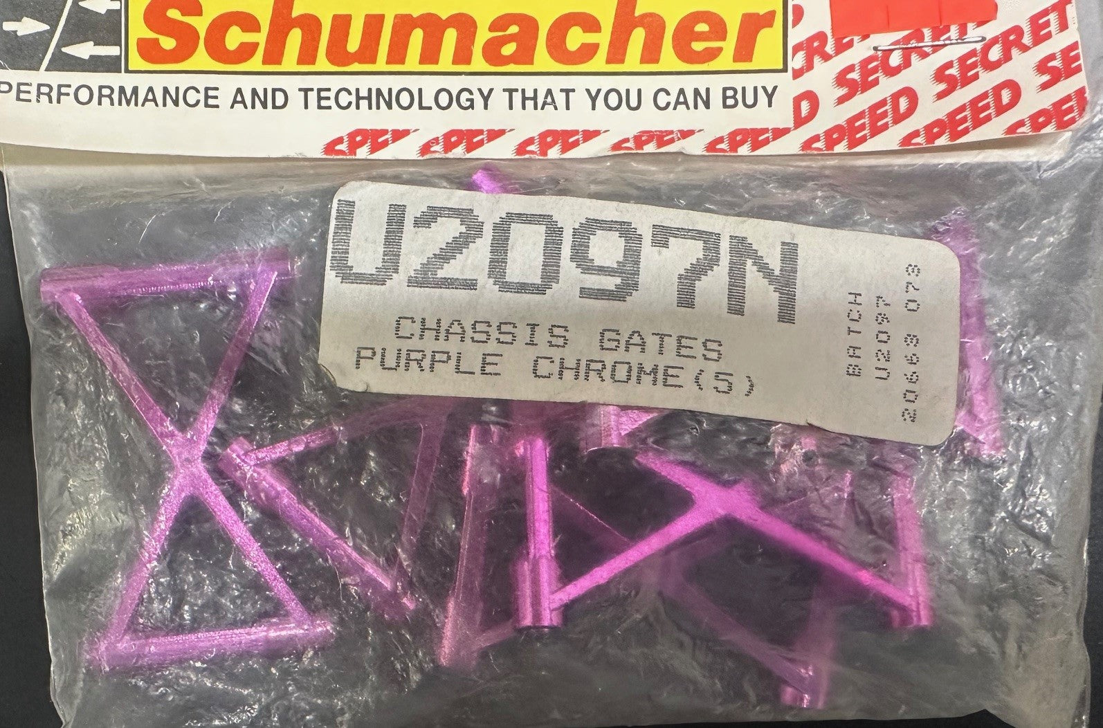 U2097N Schumacher Chassis Gates Purple Chrome – Orleans Hobbies Store