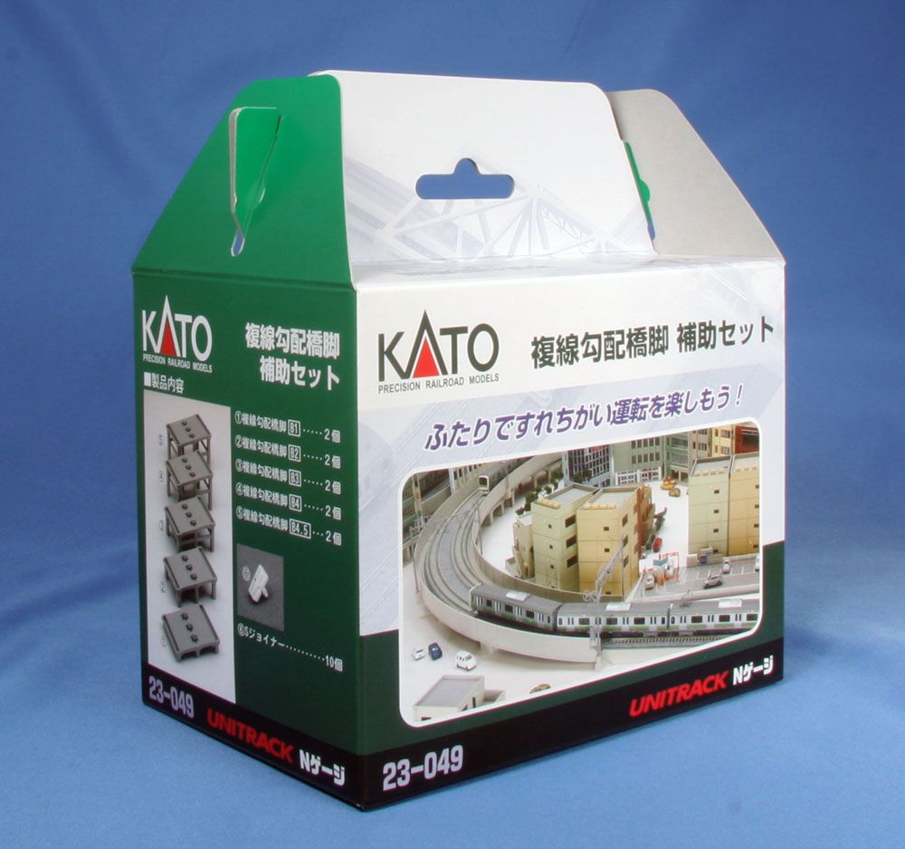 Kato 23-049, N Scale Unitrack Double Track Viaduct Incline Auxiliary P ...
