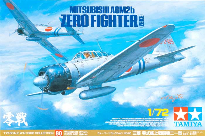 Tamiya 60780 1/72 Mitsubishi A6M2B Zero Fighter (Zeke) – Orleans ...